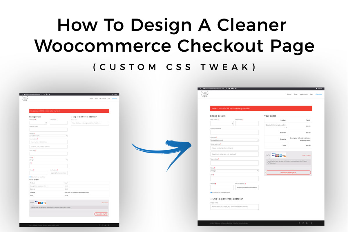 How To Design A Cleaner Woocommerce Checkout Page Design